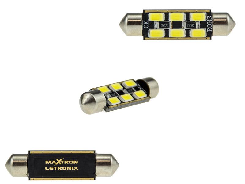 MaXtron® 6x SMD 5730 LED Soffitte 42mm 300LM C10W Sockel Weiß 6000K