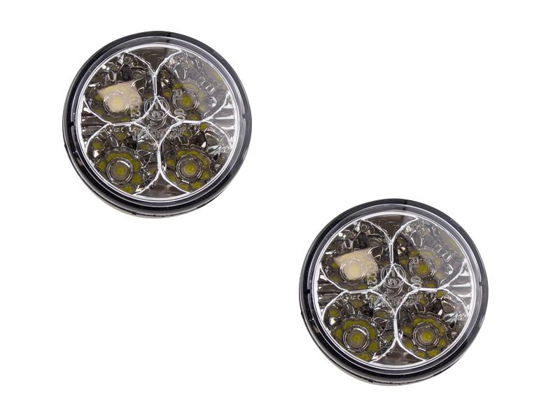 2x 4 Emitter LED Tagfahrlicht Rund Ø 70mm inkl. Positionslicht